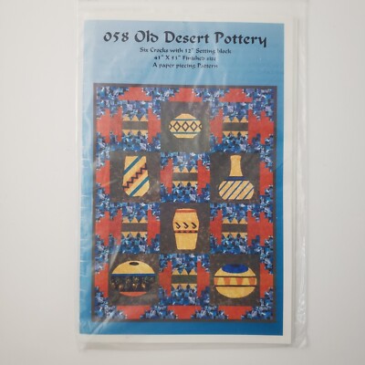 Toni's Treasures 058 Old Desert Pottery Quilting Pattern 41"×53" Paper ...