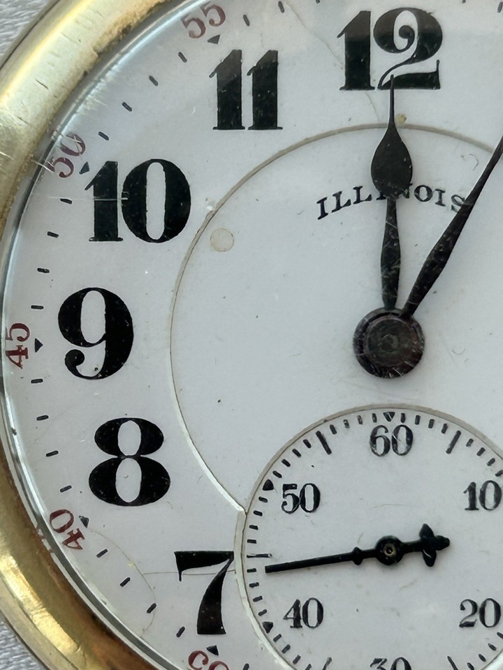 Illinois Pocket Watch 15j. 16S. Model 7 Santa Fe Watch Co. Gold Over ...