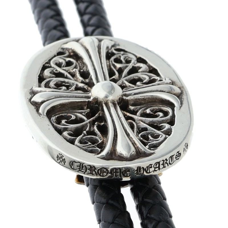 Chrome Hearts Bolotie Ovaltiny Tiny Classic Loop Tie Leather Necklace ...