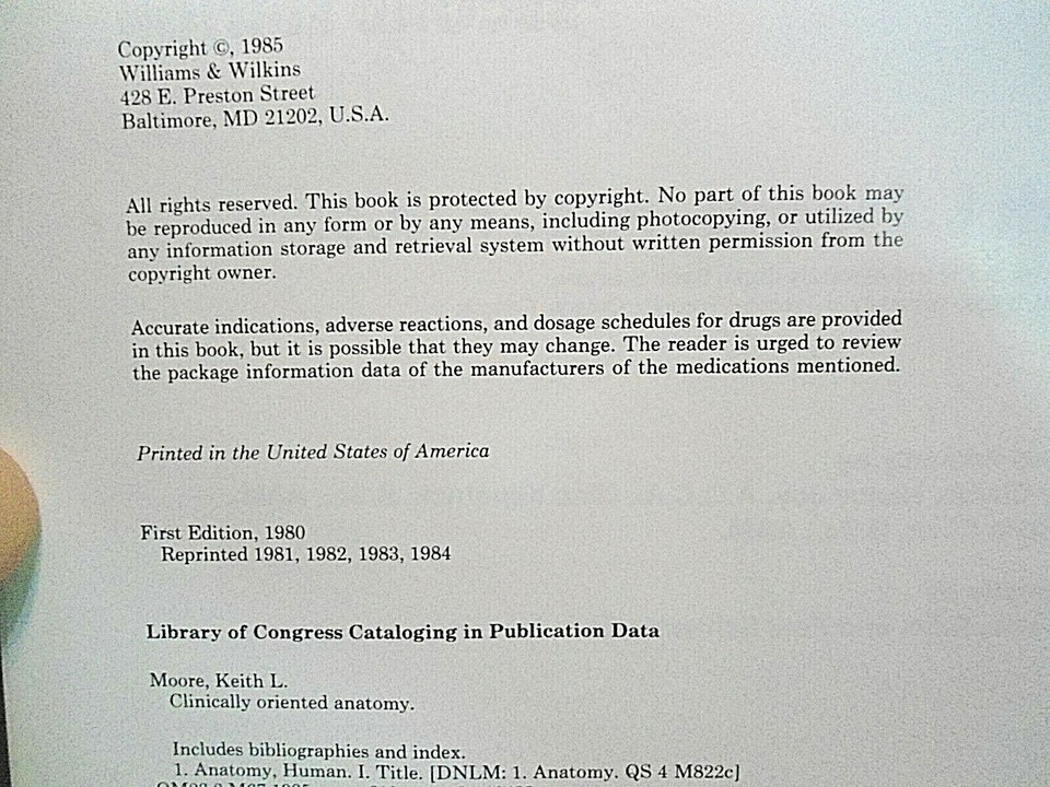 Clinically Oriented Anatomy by Keith L. Moore 2nd Edition 9780683061321 ...