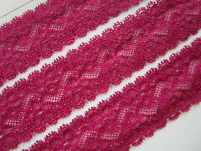 2 Meter Elegante Tip Elastic Trims Lace Magenta 3cm | eBay UK