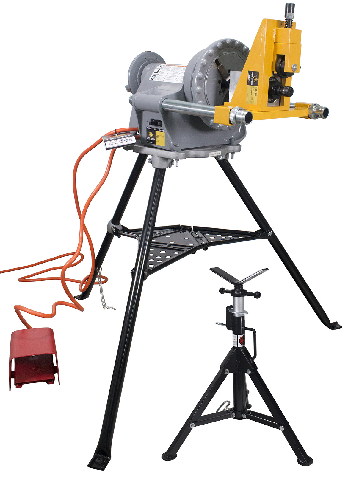 Reconditioned RIDGID® 300 Power Drive and Steel Dragon Tools® 915 Roll ...