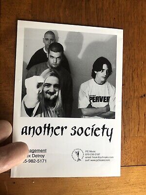 Another Society Hardcore Indie Music Group Vintage Rare 5x7 Press Photo ...