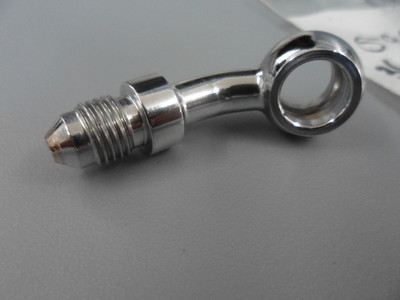 NOS DS 10mm 3/8 Male 90 Degree Chrome Brake Line Fitting Banjo Adapter ...