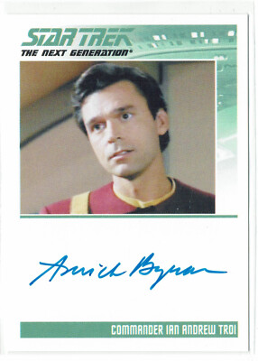 Star Trek TNG Heroes & Villains Autograph Amick Byram as Commander Ian ...