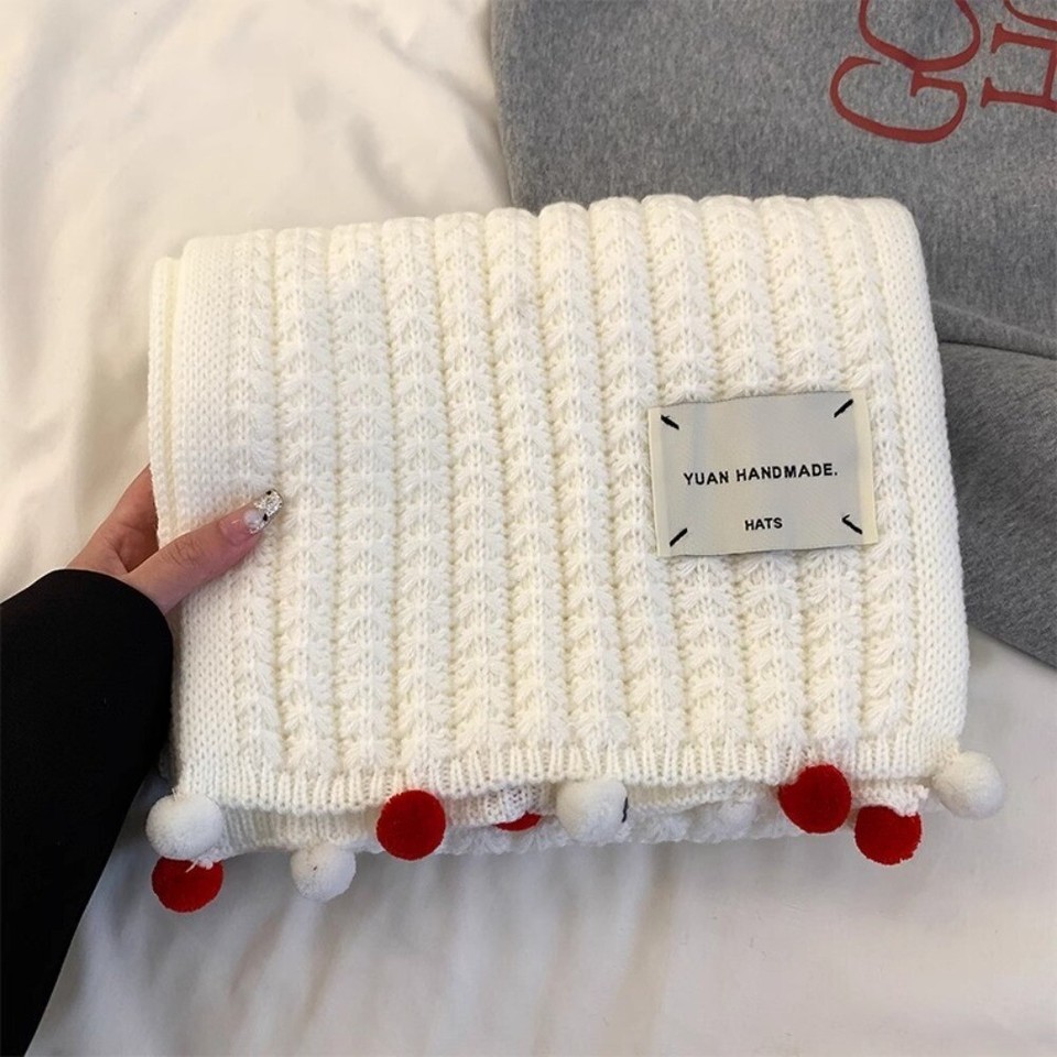 Keep Warm Couple Scarf New Year's Winter Scarf Fashion Knitted Wool ...