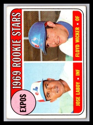 1969 Topps #524 Expos 1969 Rookie Stars (Jose Laboy / Floyd Wicker) GD ...