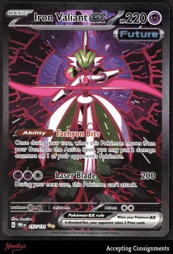 2025 Pokemon Scarlet Violet Prismatic Evolution Iron Valiant ex SIR ...