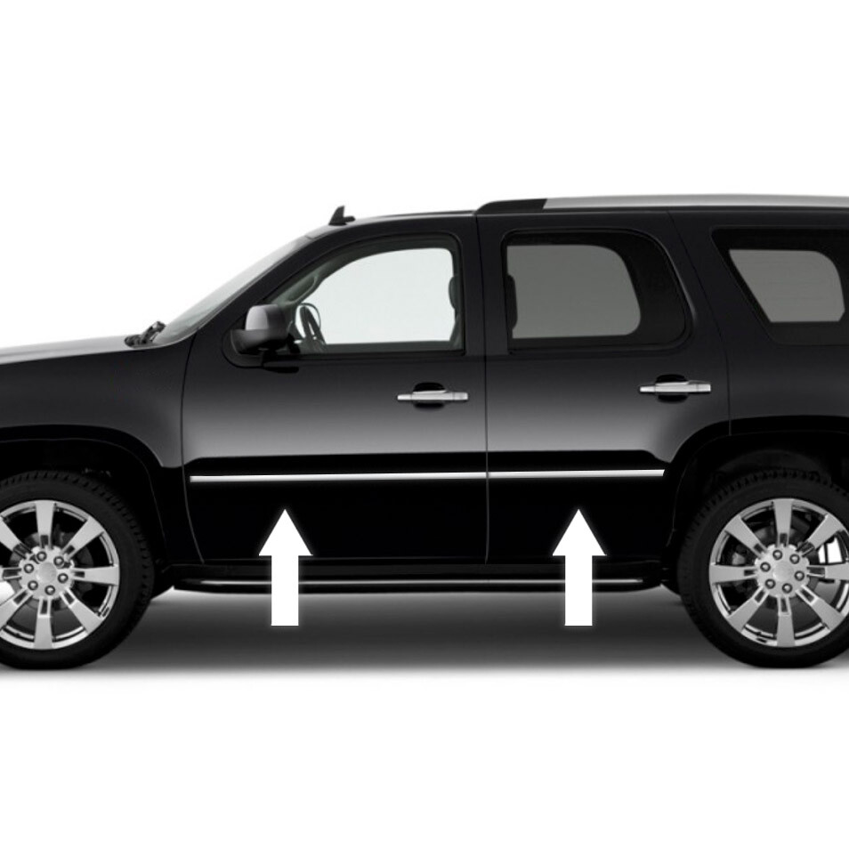 CHROME SIDE DOOR TRIM ROCKER PANEL MOLDING For GMC YUKON / YUKON XL 07 ...