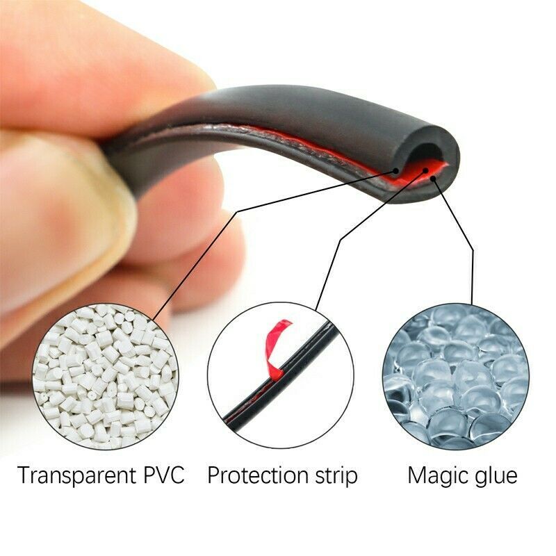5M Car Door Boot Edge Protector Strip Trim U Shape Guard Seal Rubber ...