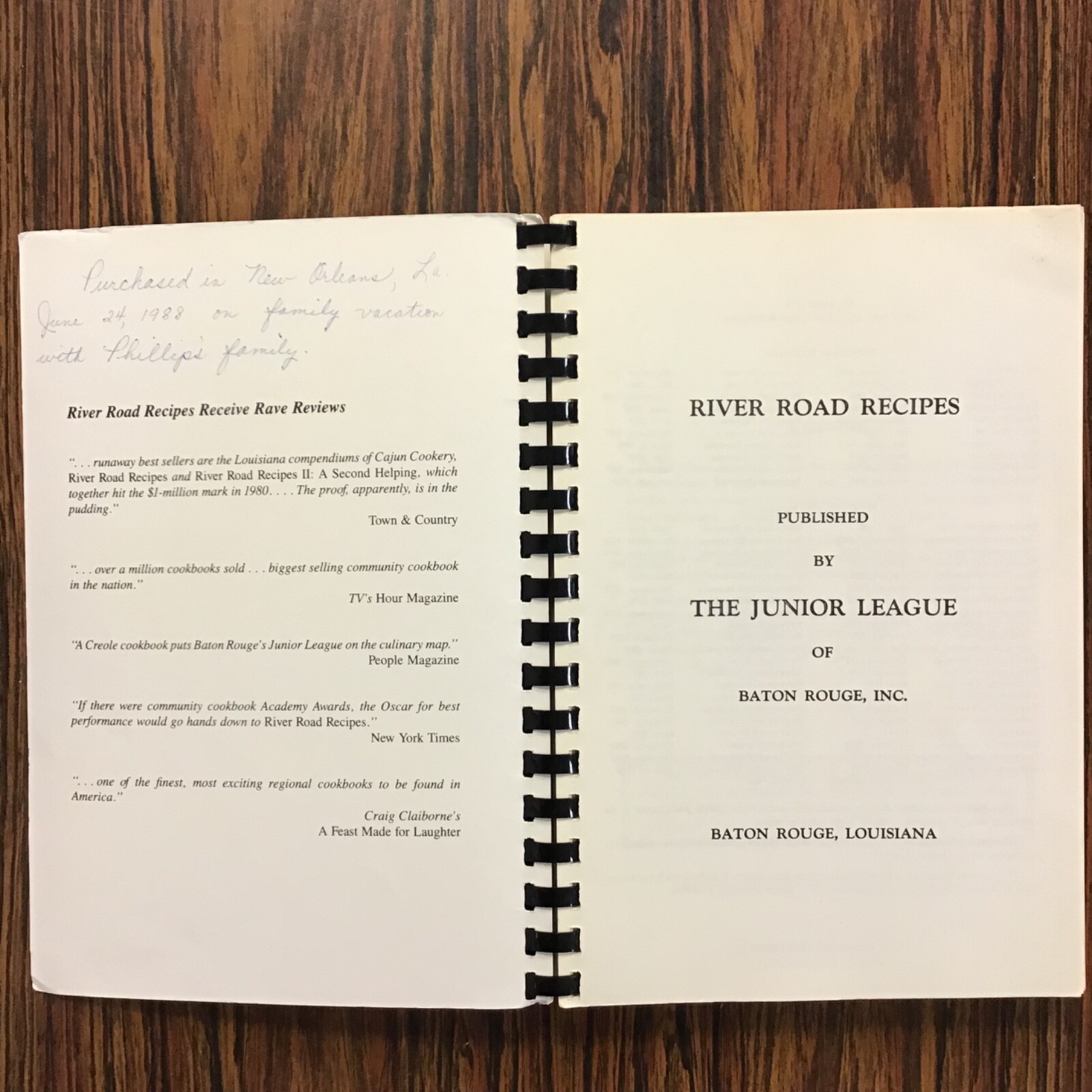 River Road Recipes Baton Rouge Louisiana Vintage Jr League Cookbook ...