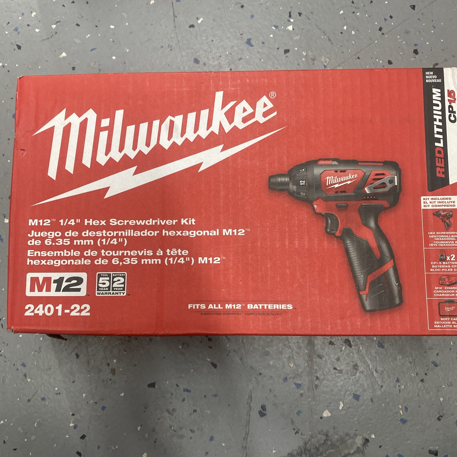 Milwaukee 2401-22 12V Li-Ion 1/4" Cordless Drill/Driver 45242293025 | eBay