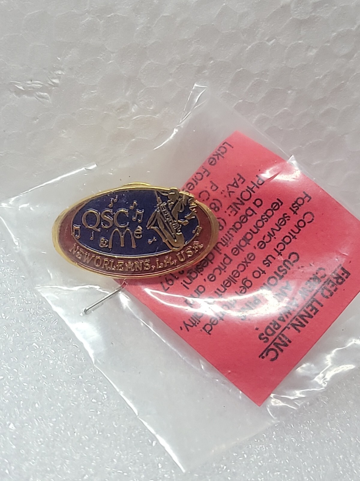 McDonald's Vintage Lapel Pin QSC New Orleans LA USA Enamel Clutch Back ...