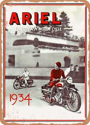 METAL SIGN - 1934 Ariel the Modern Motorcycle Vintage Ad | eBay