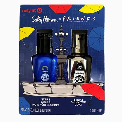 Sally Hansen Miracle Gel BLUE Nail Polish Clear Top Coat Friends ...