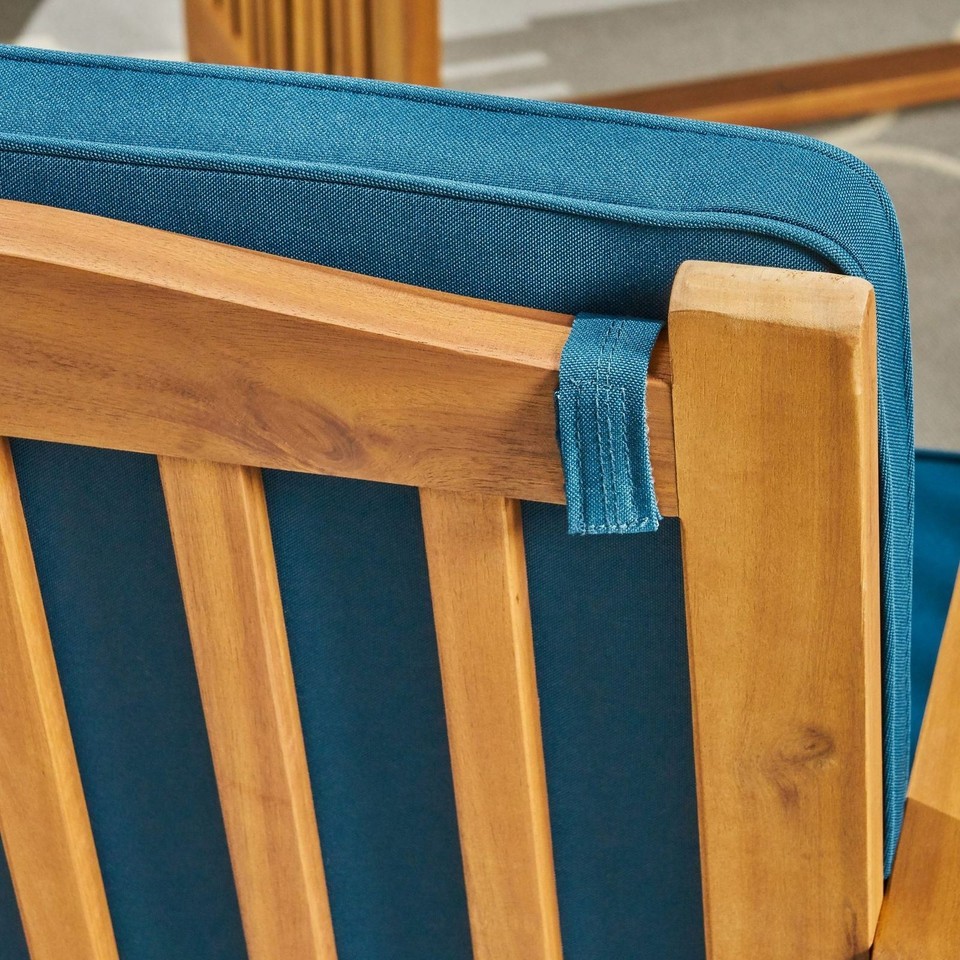 Parry Outdoor Open Slat 6-Seater Acacia Wood Conversation Set with ...