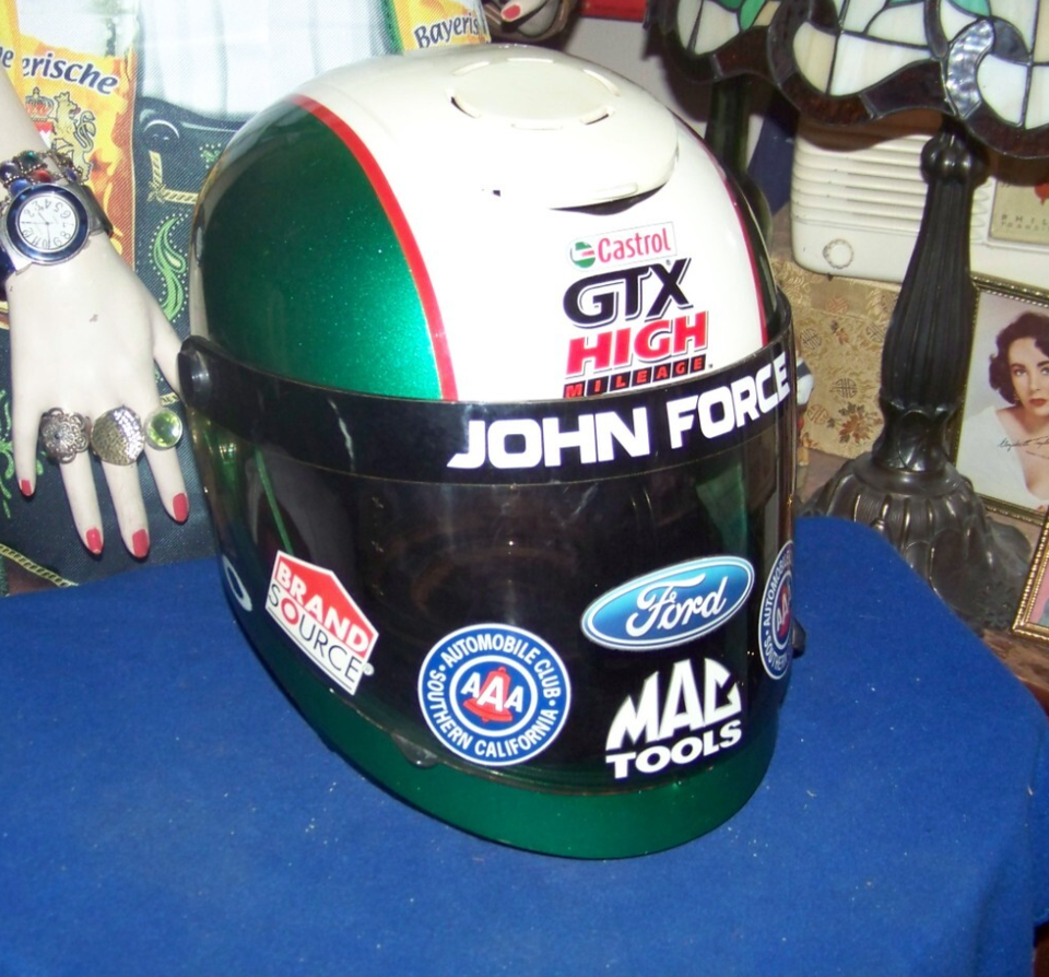 VTG Full Size Castrol John Force NHRA Funny Car Helmet Coffee Pot | eBay
