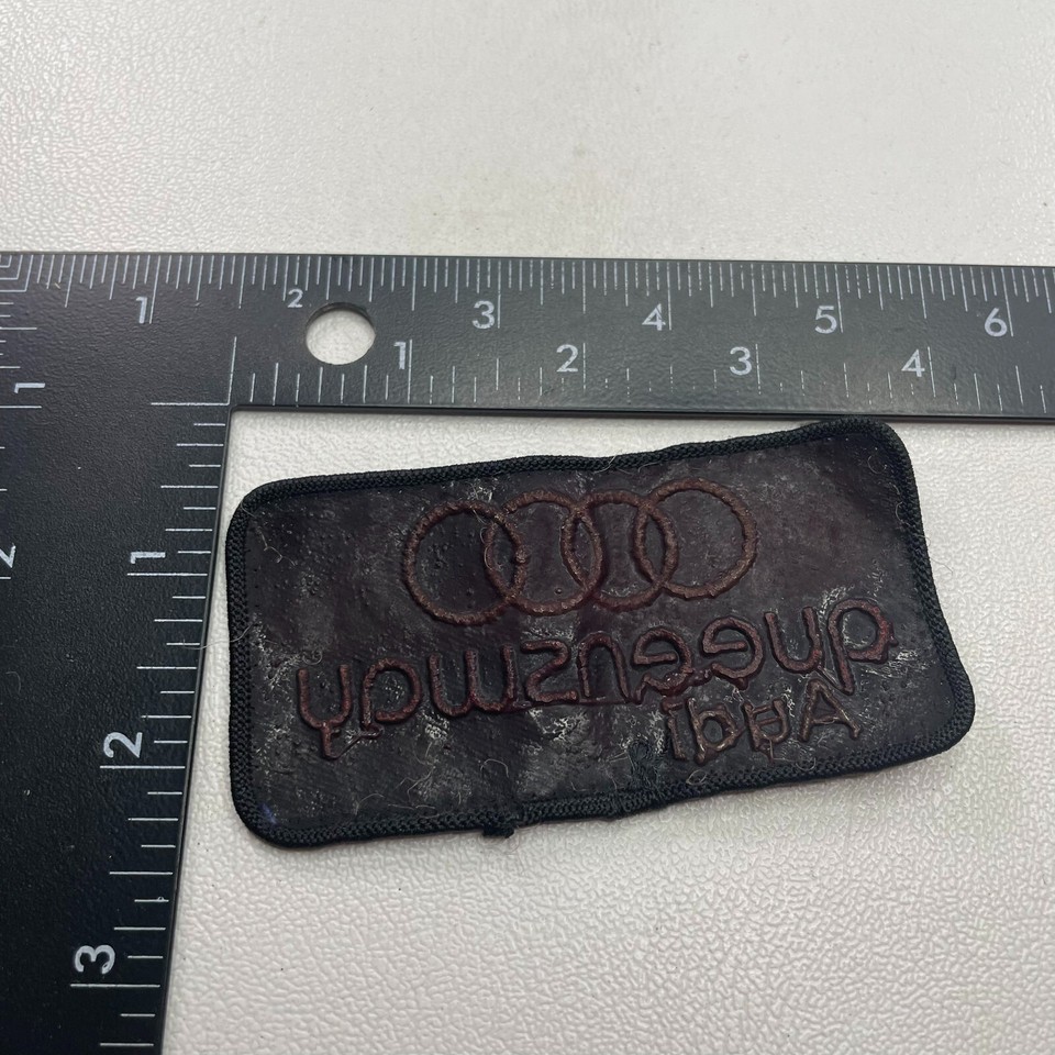 Vintage Ontario Canada Car Dealer QUEENSWAY AUDI Advertising Patch 39MU ...