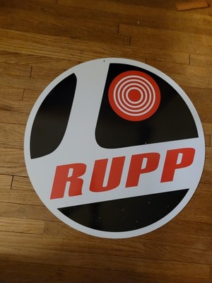 RUPP Snowmobile Sign 22" Diameter Vintage Sled Bar Garage Art Made in ...