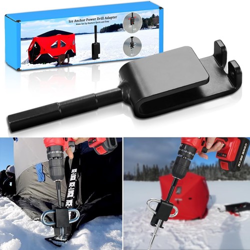 Ice Anchor Power Drill Adapter for Ice Fishing Shelter, Ice Anchor ...