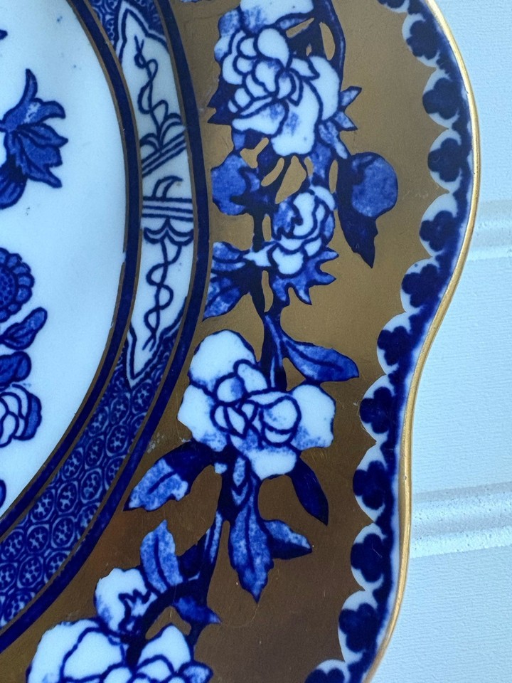 Antique Coalport England Scalloped Edge Indian Tree Plate 9” Gold ...