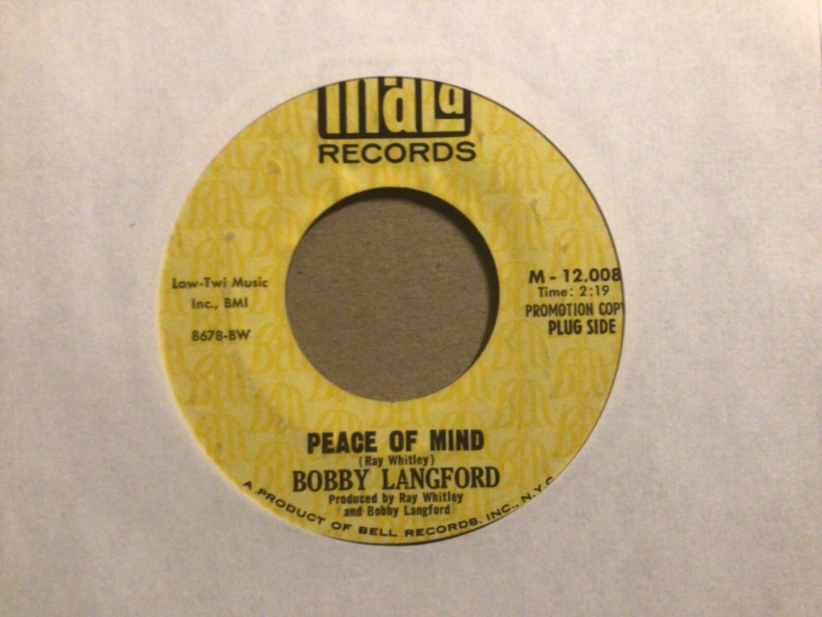 BOBBY LANGFORD Peace Of Mind / Love Seeds 1968 FREAKY POP PSYCH FAB B ...