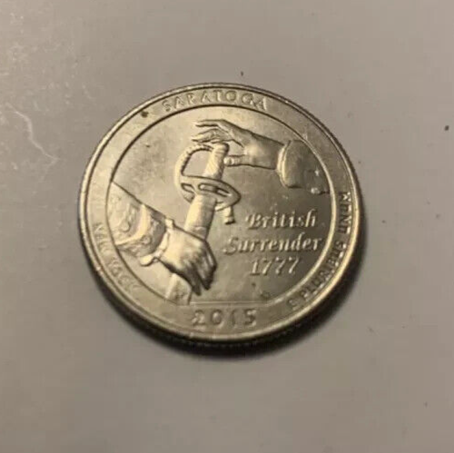 2015 P Saratoga NY British Surrender 1777 National Park Quarter ...