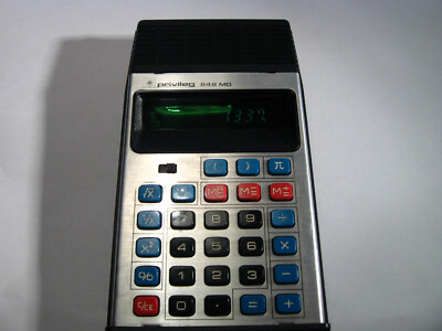 Vintage Pocket Calculator Privileg 848 MD Leather case #86.V | eBay