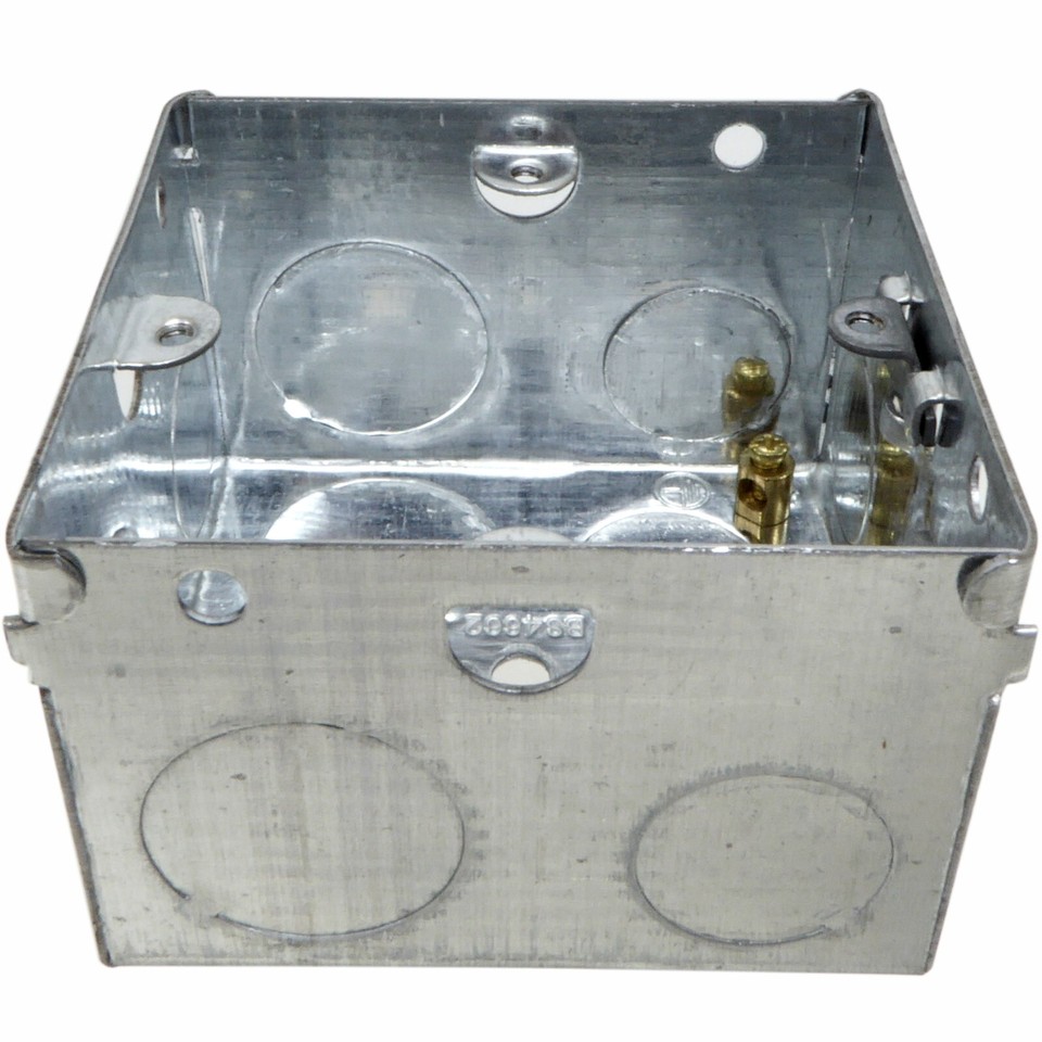 Metal Back Box 25mm 35mm 47mm 1G 2G Dual 1G+1G 2G+1G Galvanised Steel ...
