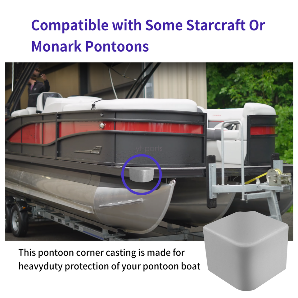 2* Pontoon Boat Aluminum Corner Cap Casting Height: 3-9/16" to 3-5/8 ...