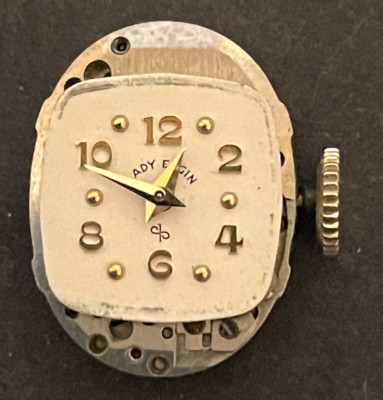 Vintage Lady Elgin Cal 655 Women's Watch Movement Ladies Parts/Repair ...