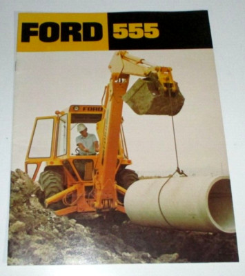 Ford 555 Tractor Loader Backhoe Sales Brochure AD-4181-A Literature ad ...