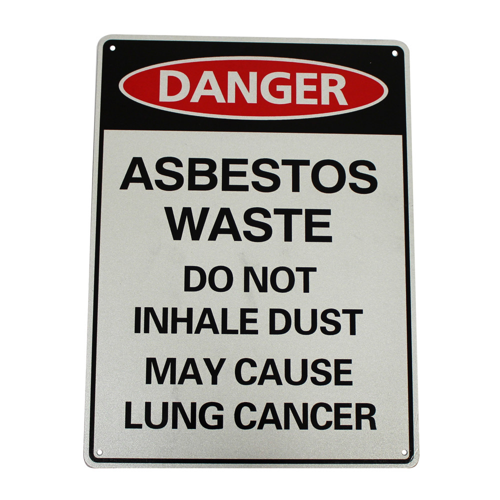 3x Warning Danger Asbestos Waste No Not Inhale Dust Sign 300*200mm ...
