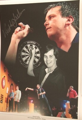 KEITH DELLER SIGNED 12X16 INCH MONTAGE PHOTO BRITISH DARTS PLAYER ...