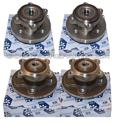 FRONT + REAR + LH + RH Wheel Hubs + Bearings for Mini Cooper R50 R52 ...