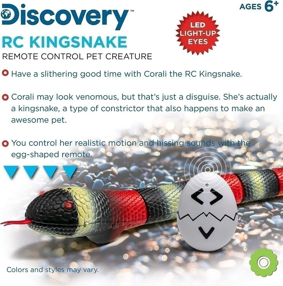 Discovery Kids Remote Controlled King Snake, Realistic slithering RC ...