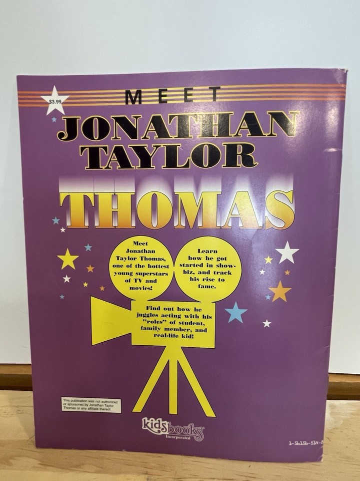 Meet Jonathan Taylor Thomas Jtt Book Paperback Color Photos Inside Rare ...