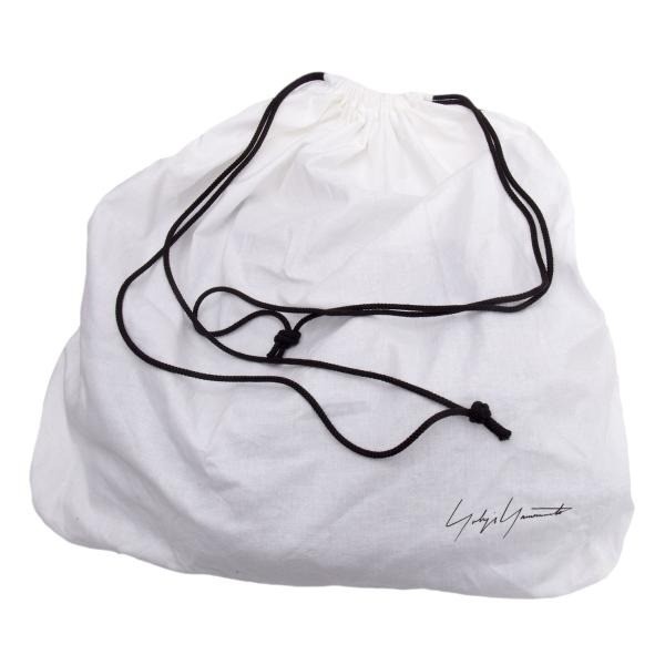 Yohji Yamamoto discord Wool Gabardine Reversible Leather Tote Bag Black ...