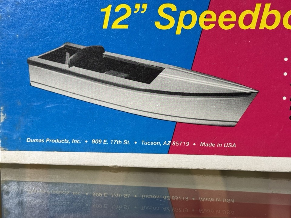 Vintage 12" SPEEDBOAT Dumas Boats Products Wood Kit 1005 USA Die Cut ...