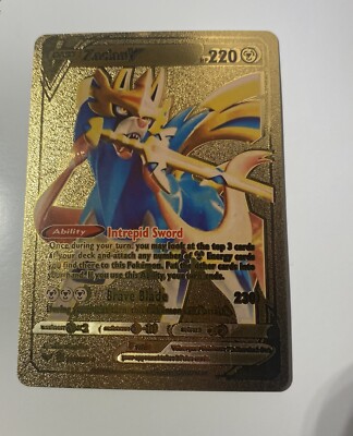 Zacian V Gold Card | eBay