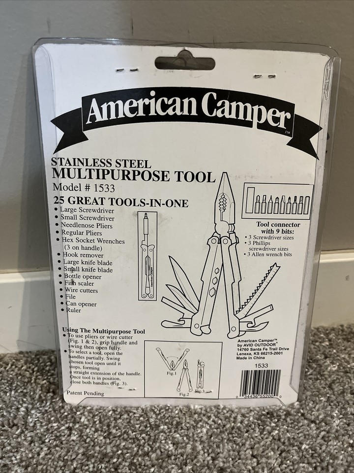 American Camper Stainless Steel Campers Multi Purpose Tool Kit w ...