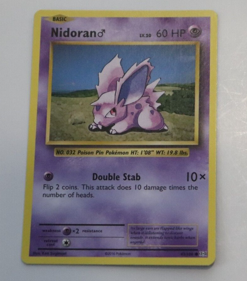 Nidoran 43/108 Evolutions XY Common Pokemon TCG Card | eBay