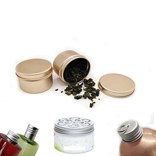 24Pcs 1oz Metal Round Tins Aluminum Tin Cans Jar Refillable Containers ...