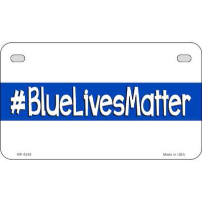 Blue Lives Matter White Novelty Motorcycle License Plate Tag MP-8248 | eBay