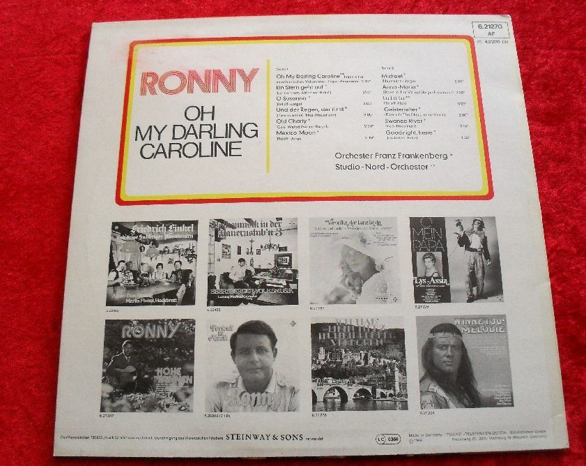 Ronny LP Oh My Darling Caroline TOP ZUSTAND! | eBay