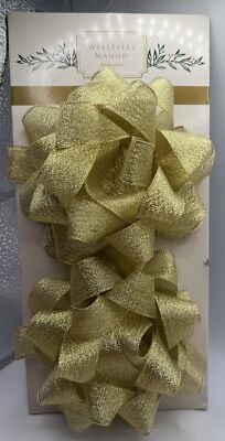 Wellesley Manor 2 Decorative Bows / Gold / Brand New | eBay