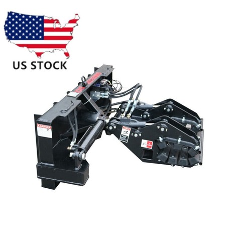 US stock Attachments Skid Steer Double Cylinder Hydraulic Pole Setter ...