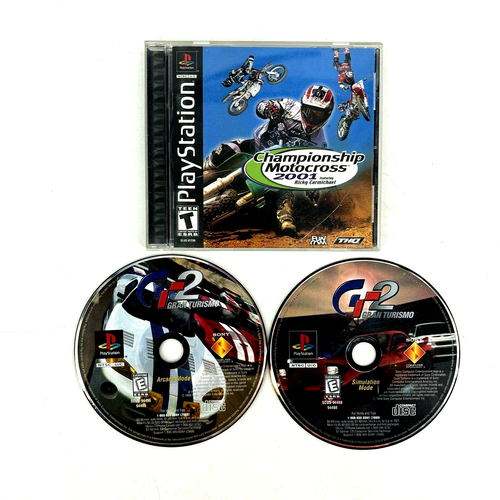 PS1 PlayStation 1 LOT Championship Motocross Ricky Carmichael & Gran ...