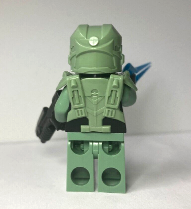 NEW LEGO Minifigure Halo Master Chief Spartan Sand Green Custom Extras ...