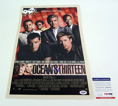 Matt Damon Signed Autograph Oceans Thirteen 13 Movie Poster PSA/DNA COA | eBay